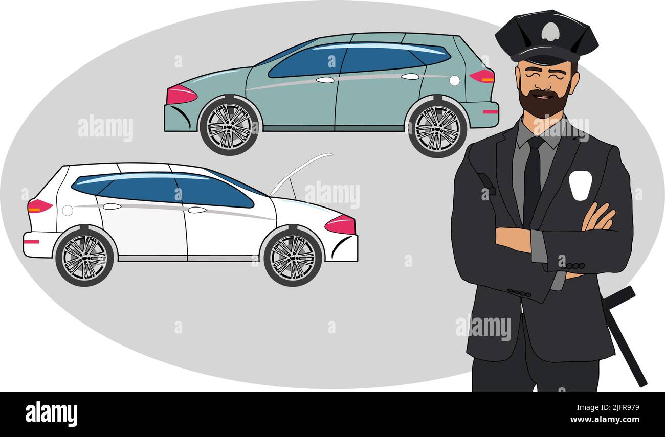 Confused man parking lot Stock Vector Images - Alamy