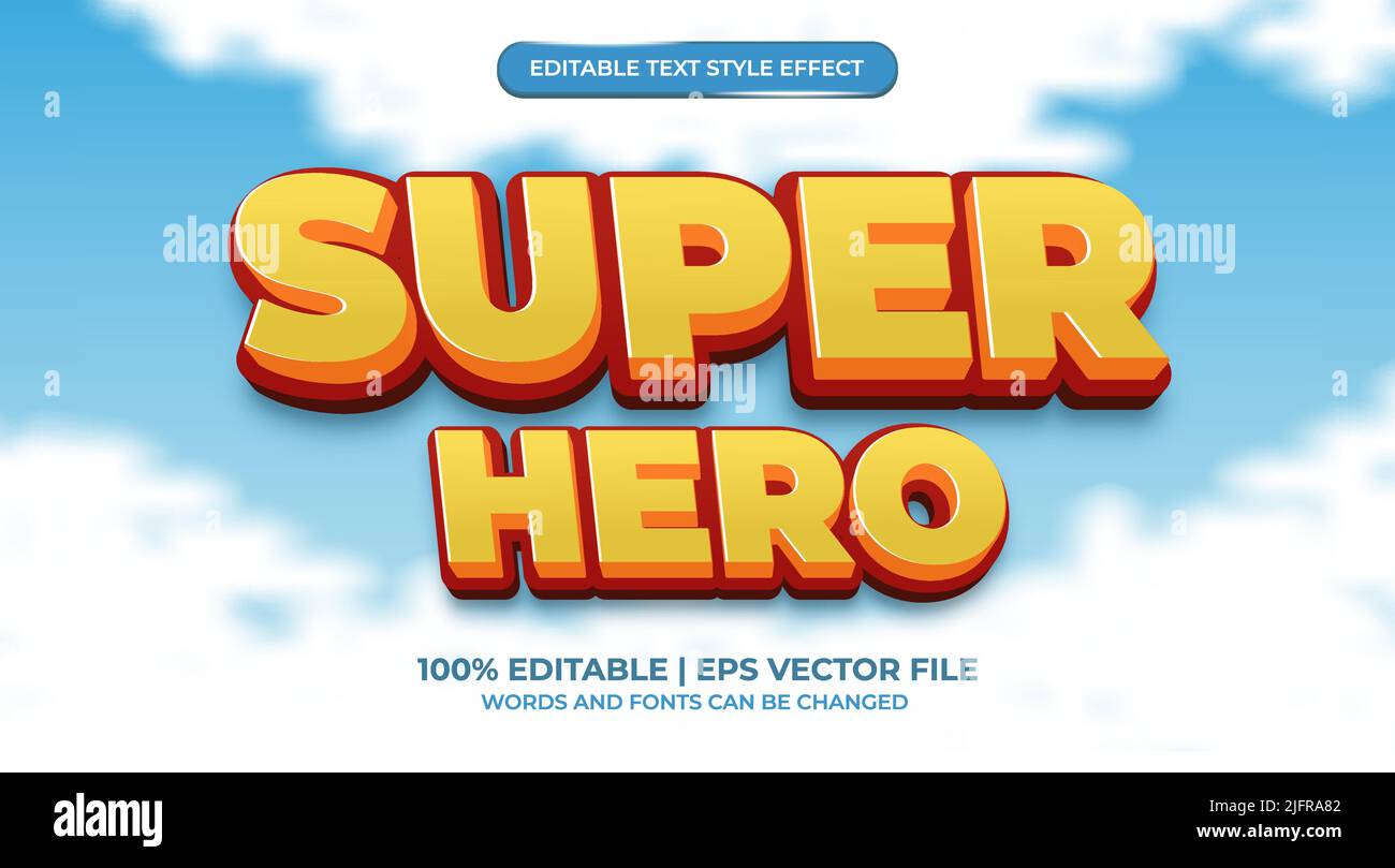 Superhero text effect editable. Premium vector Stock Vector Image & Art ...