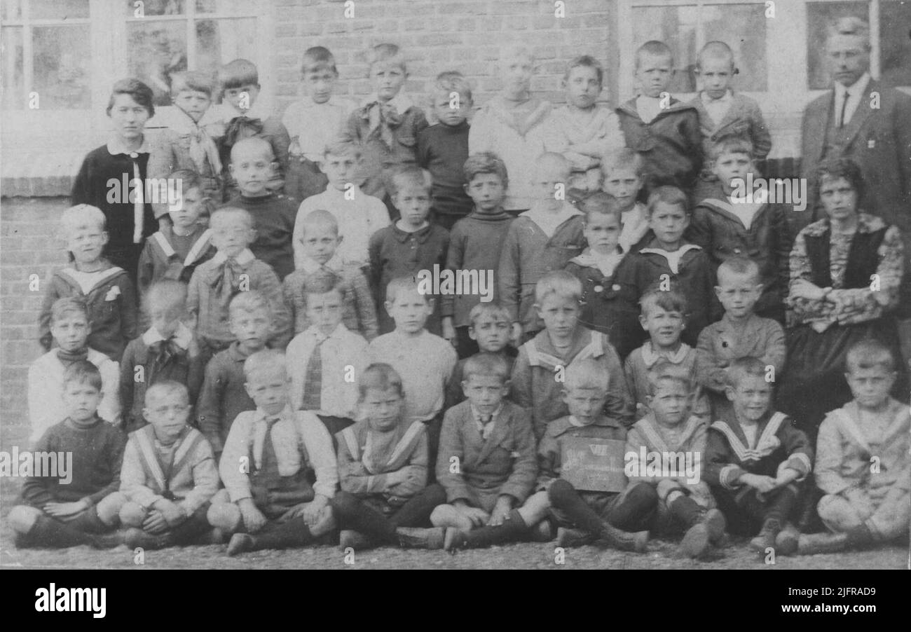 Class photo of a boys' class from the St. Jansschool Stock Photo - Alamy