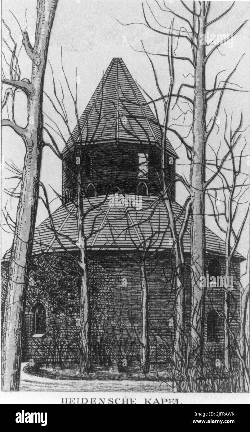 A drawing of the Sint Nicolaaskapel; A reproduction Stock Photo - Alamy