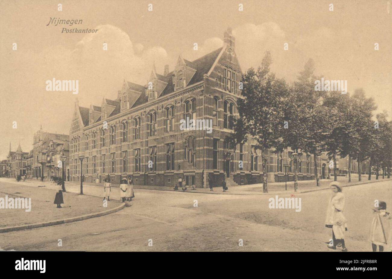 The main post office; On the left the Van Broeckhuysenstraat Stock ...