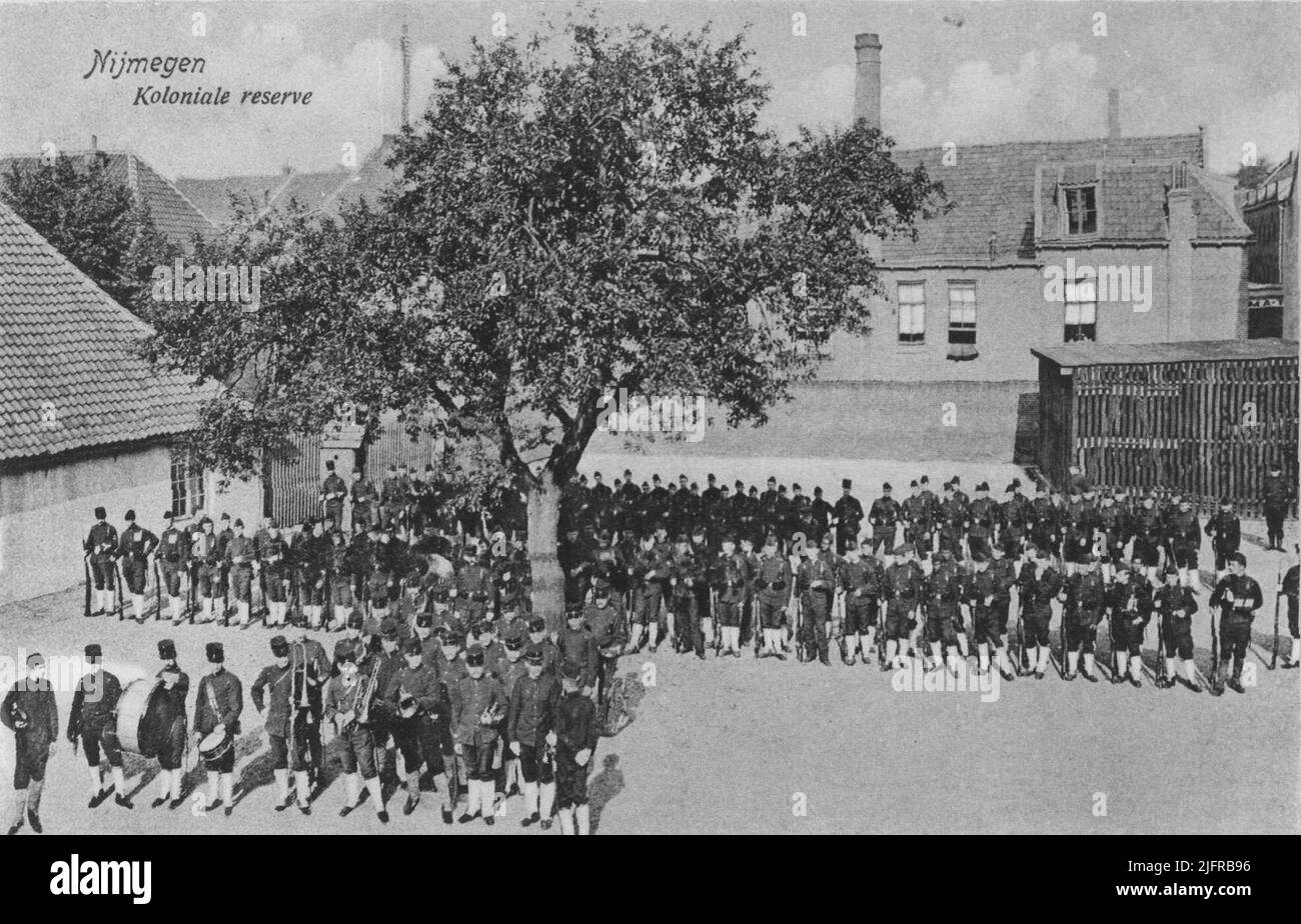 A unit of the colonial reserve on the site of the Waal barracks Stock ...