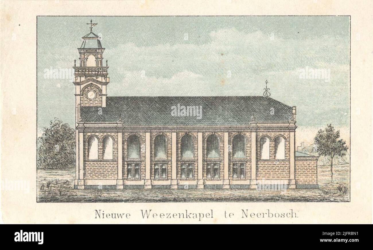A postcard in color of a lithograph from the Bethelkerk Stock Photo - Alamy