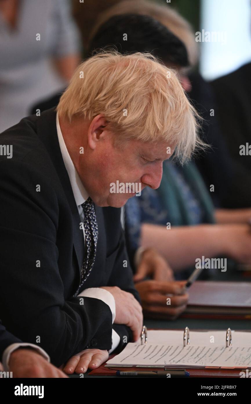 Prime Minister Boris Johnson holds a Cabinet meeting at 10 Downing ...