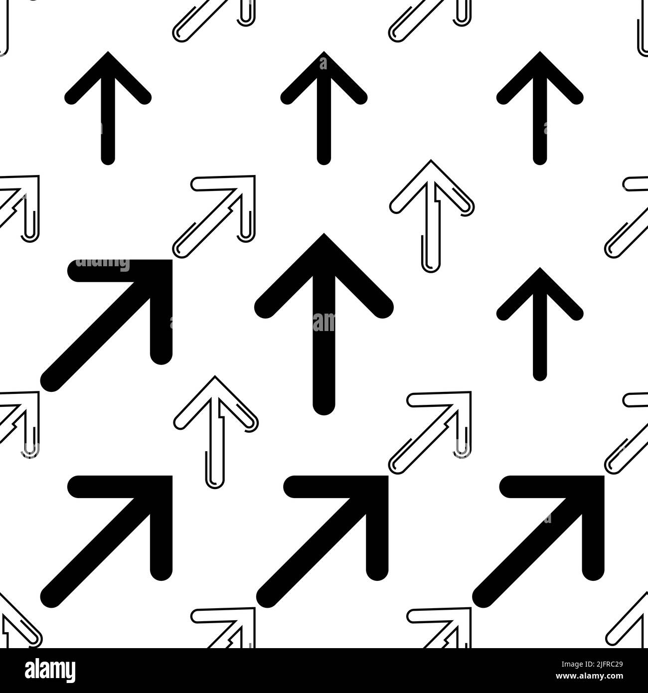 Arrow Icon Seamless Pattern, Direction Arrow Icon Vector Art ...