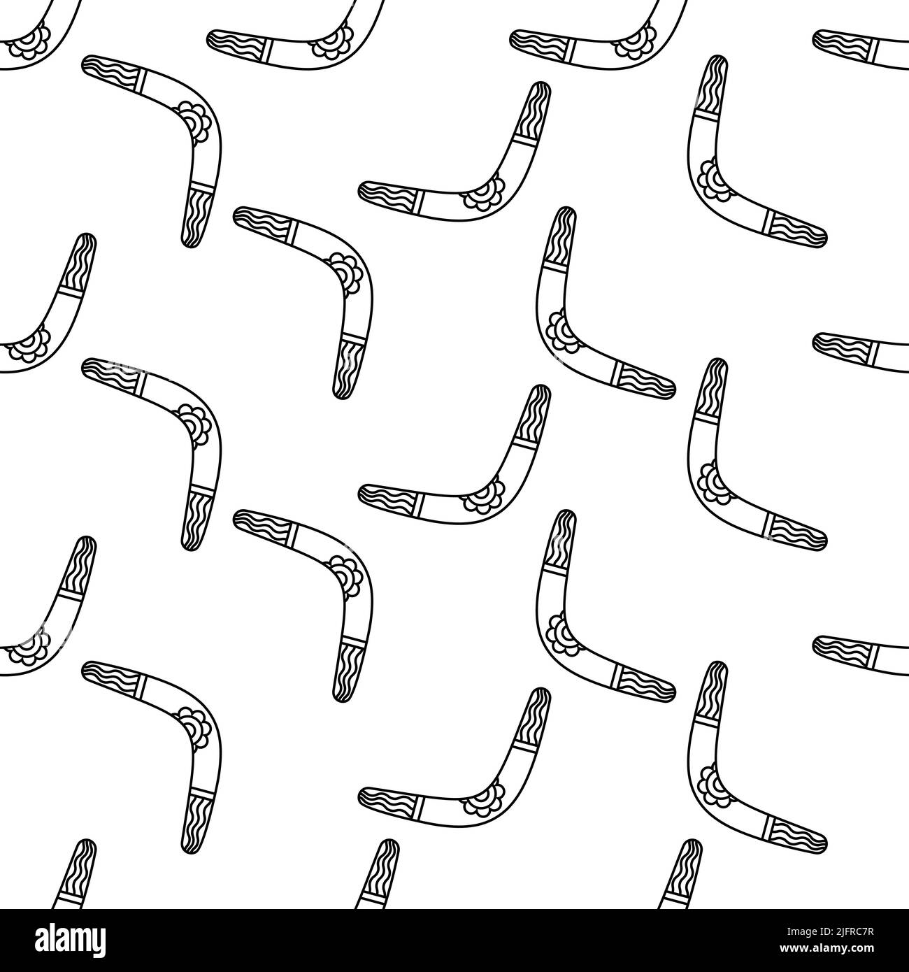 Boomerang Icon Seamless Pattern, Boomerang Vector Art Illustration ...