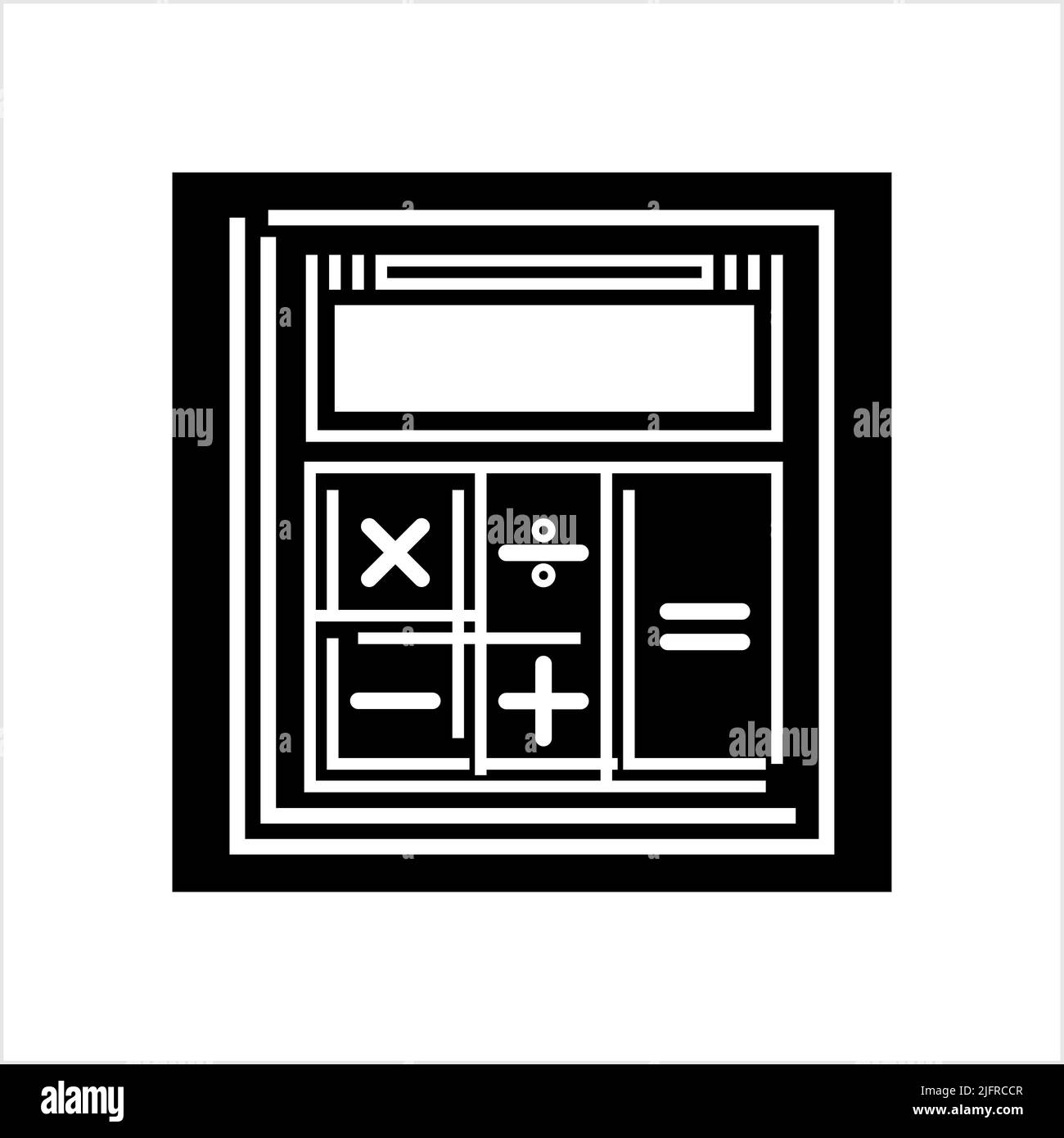 Calculator Icon, Calculator Keypad Sign Vector Art Illustration Stock ...