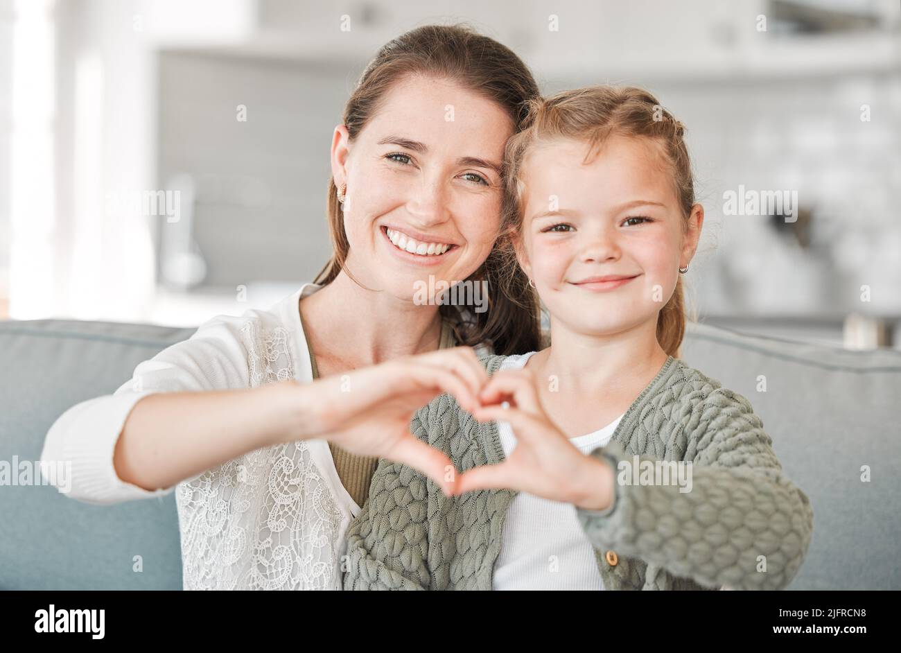 Daughters are born into your heart. Shot of a mother and daughter ...