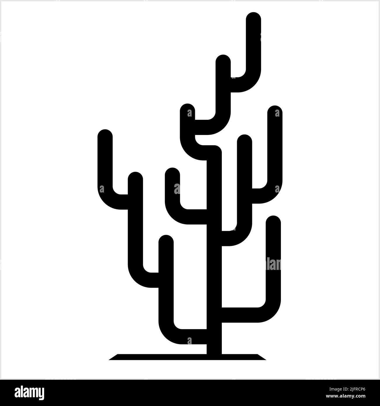 Cactus Icon, Cactus Plant Icon Vector Art Illustration Stock Vector ...