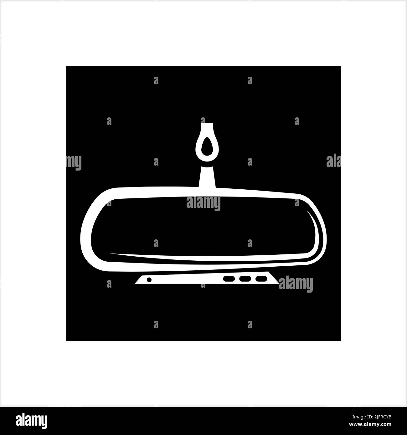 Car Rear View Mirror Icon Vector Art Illustration Stock Vector Image ...