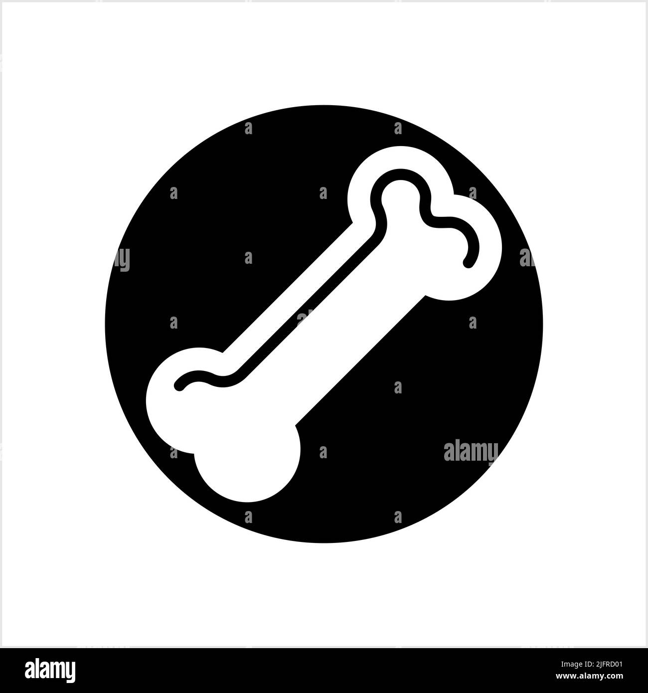 Dog Bone Icon, Bone Icon Vector Art Illustration Stock Vector Image ...