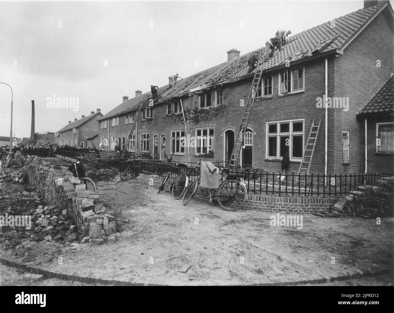 The buildings partially destroyed by bombing Stock Photo - Alamy
