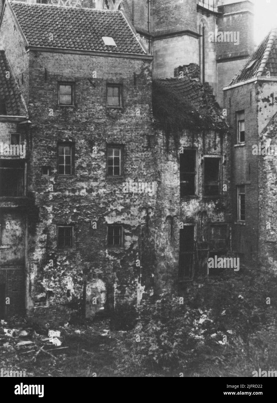 The rear of a canon house before the restoration Stock Photo - Alamy