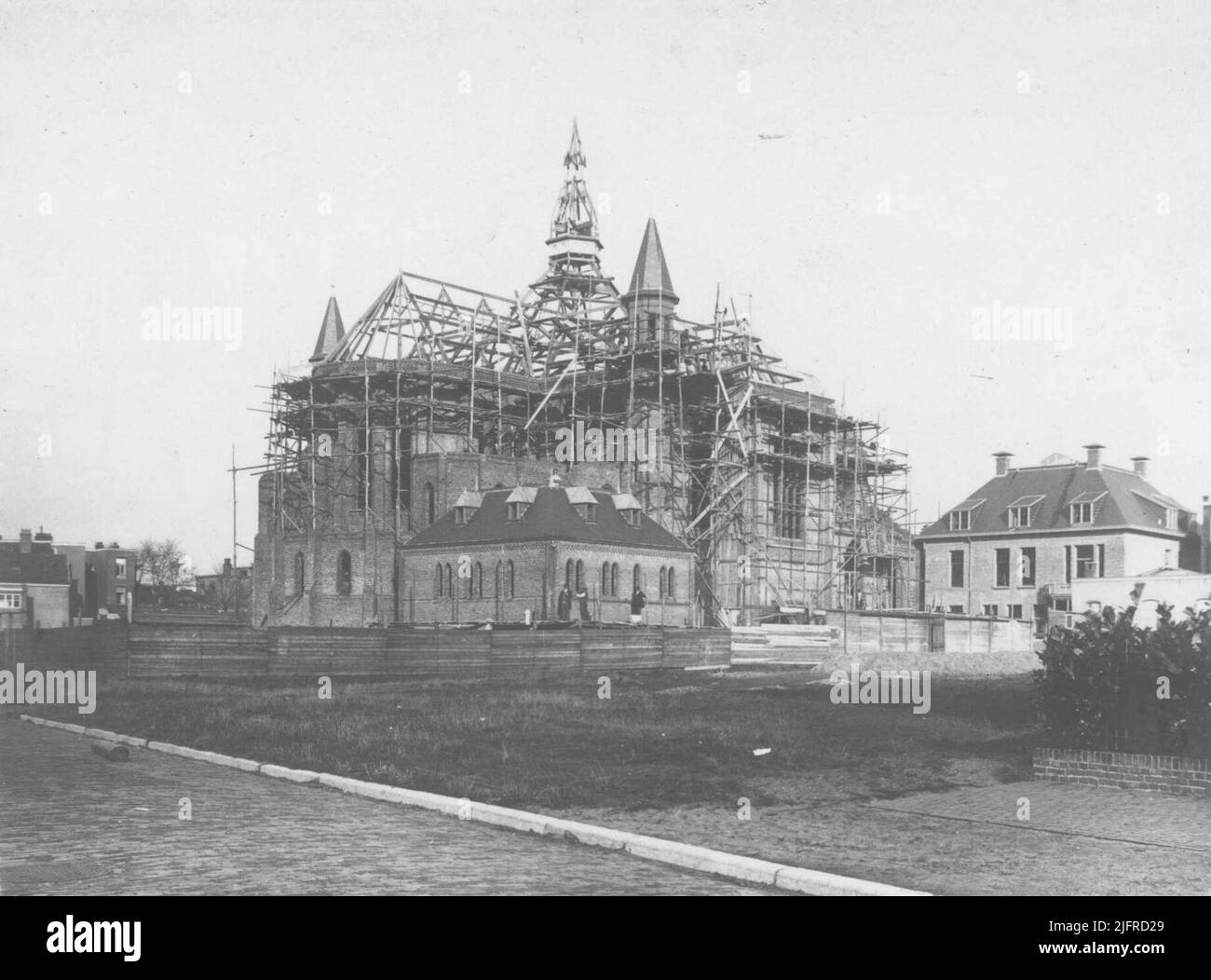 Church under construction Black and White Stock Photos & Images - Alamy