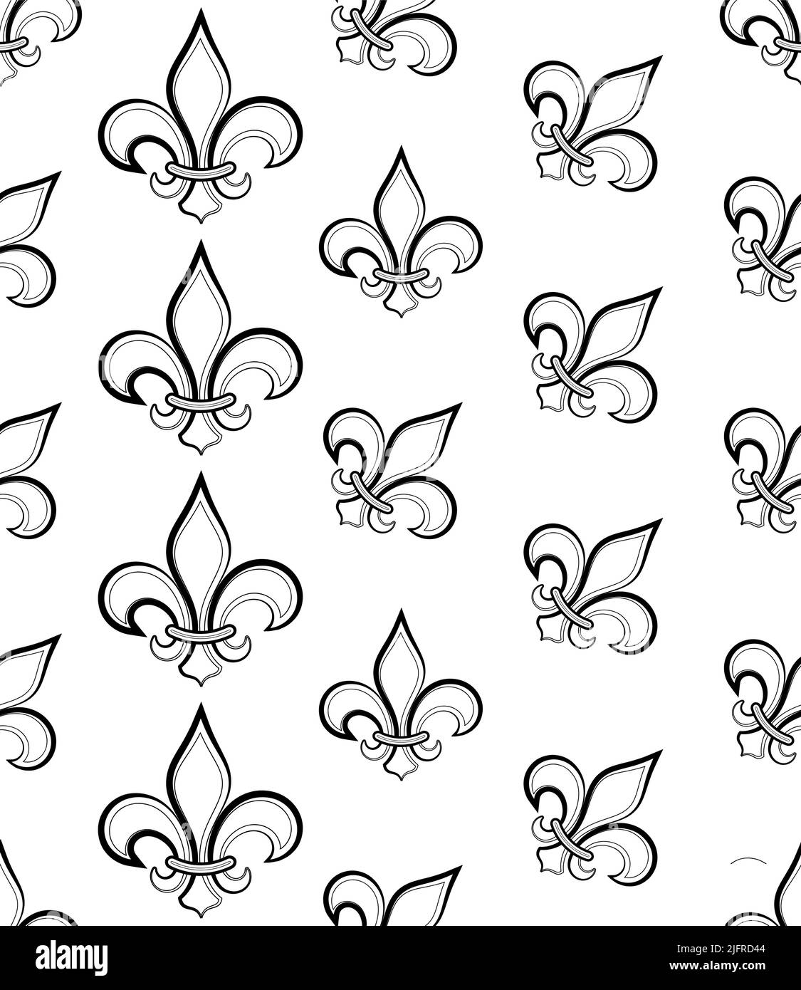 Fleur De Lis Seamless Pattern, Fleur-De-Lys Or Flower-De-Luce, The ...