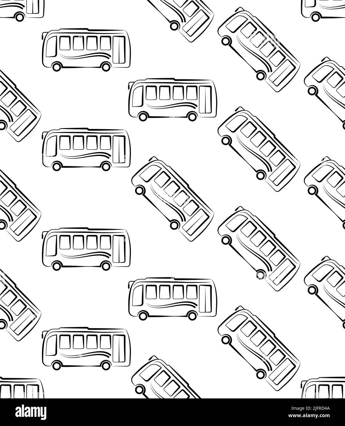Bus Icon Seamless Pattern, Bus Vector Art Illustration Stock Vector ...