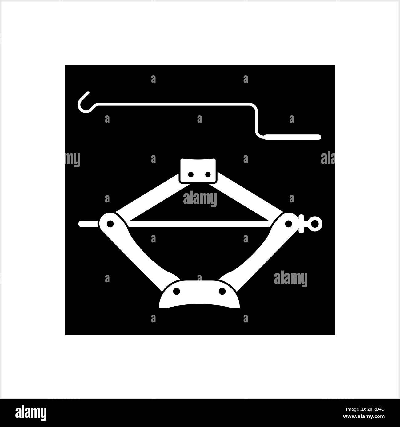 Car Jack Icon, Mechanical Jack Icon Vector Art Illustration Stock ...