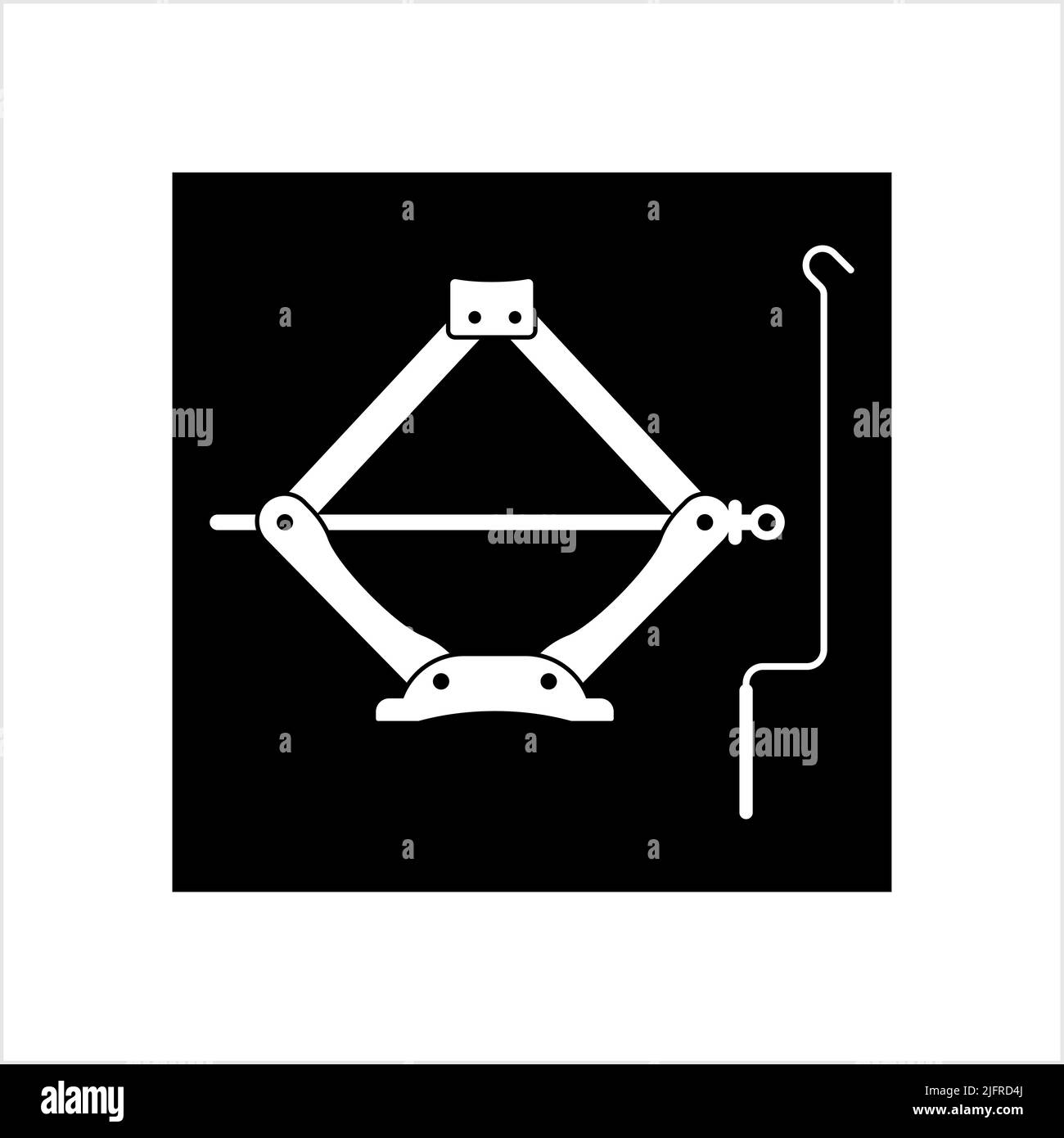 Car Jack Icon, Mechanical Jack Icon Vector Art Illustration Stock ...