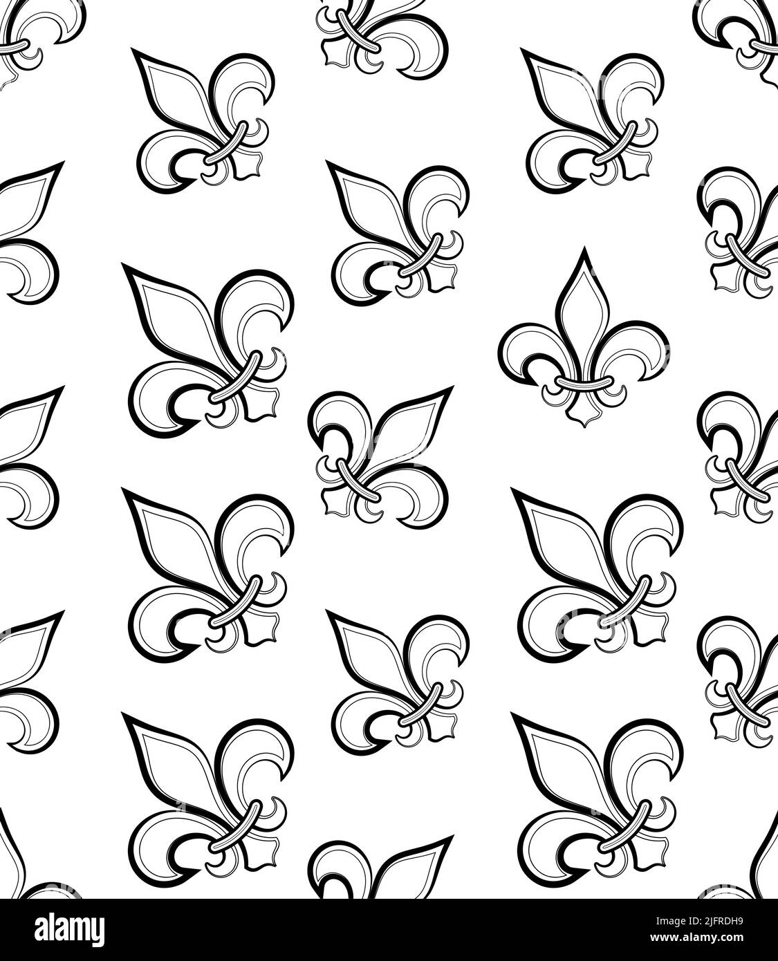 Fleur De Lis Seamless Pattern, Fleur-De-Lys Or Flower-De-Luce, The ...