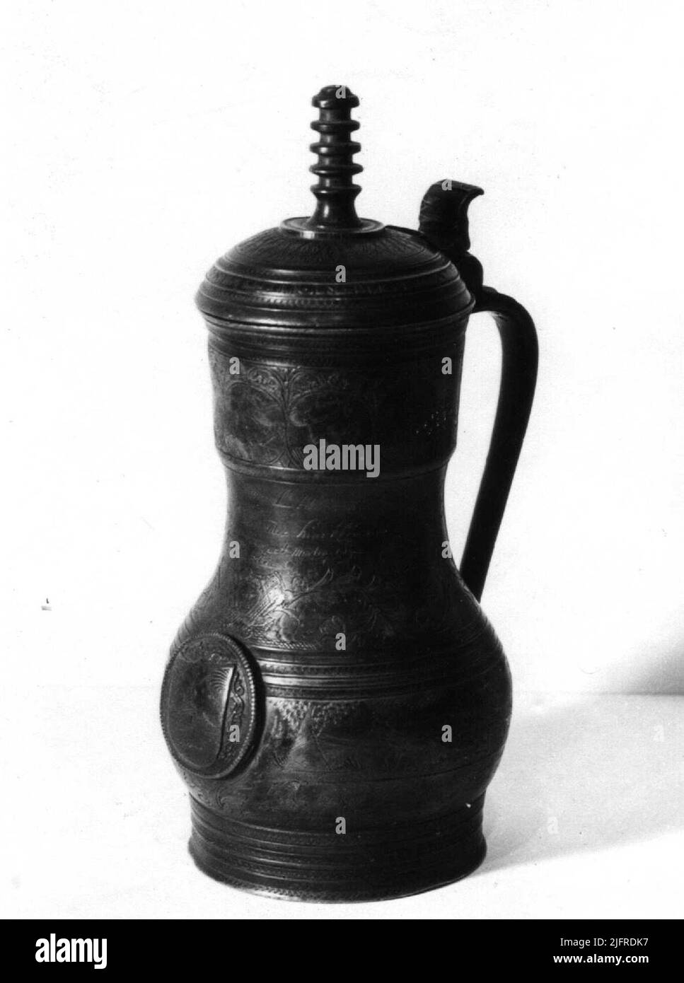 A pewter can of the Voermans guild Stock Photo - Alamy
