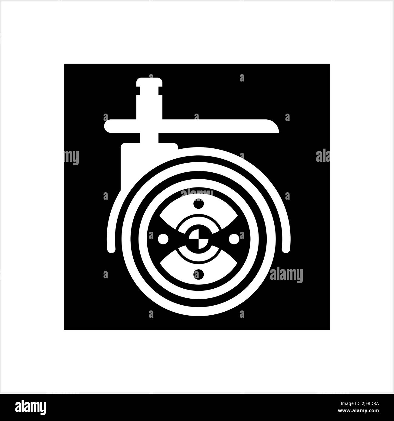 Caster Wheel Icon Vector Art Illustration Stock Vector Image & Art - Alamy