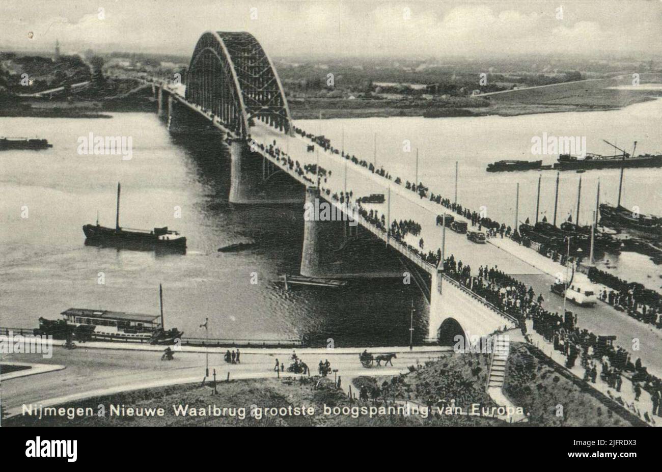 The newly opened Waalbrug Stock Photo - Alamy