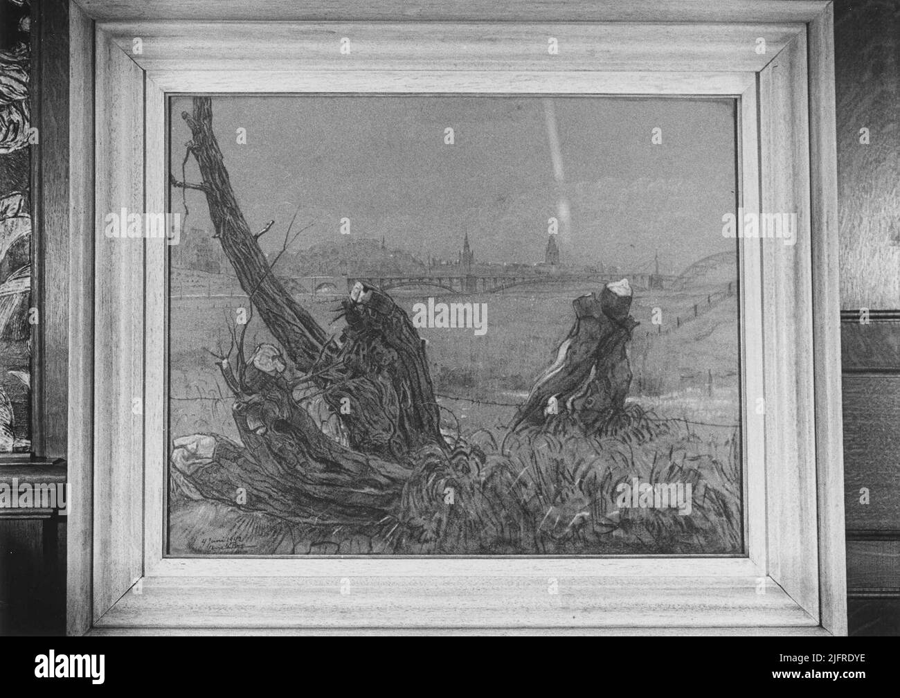 The face from the Ooy; Pastel? From .... unreadable Stock Photo - Alamy