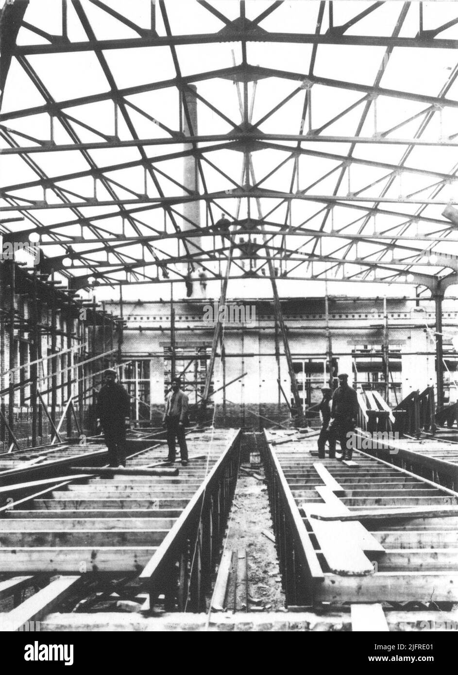 Factory hall under construction for the power plant Stock Photo - Alamy