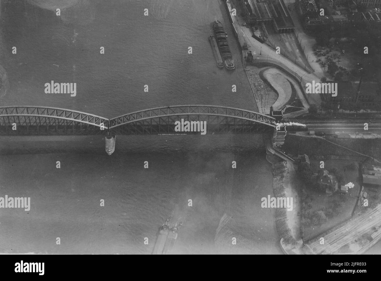 The railway bridge over the river Waal Stock Photo - Alamy