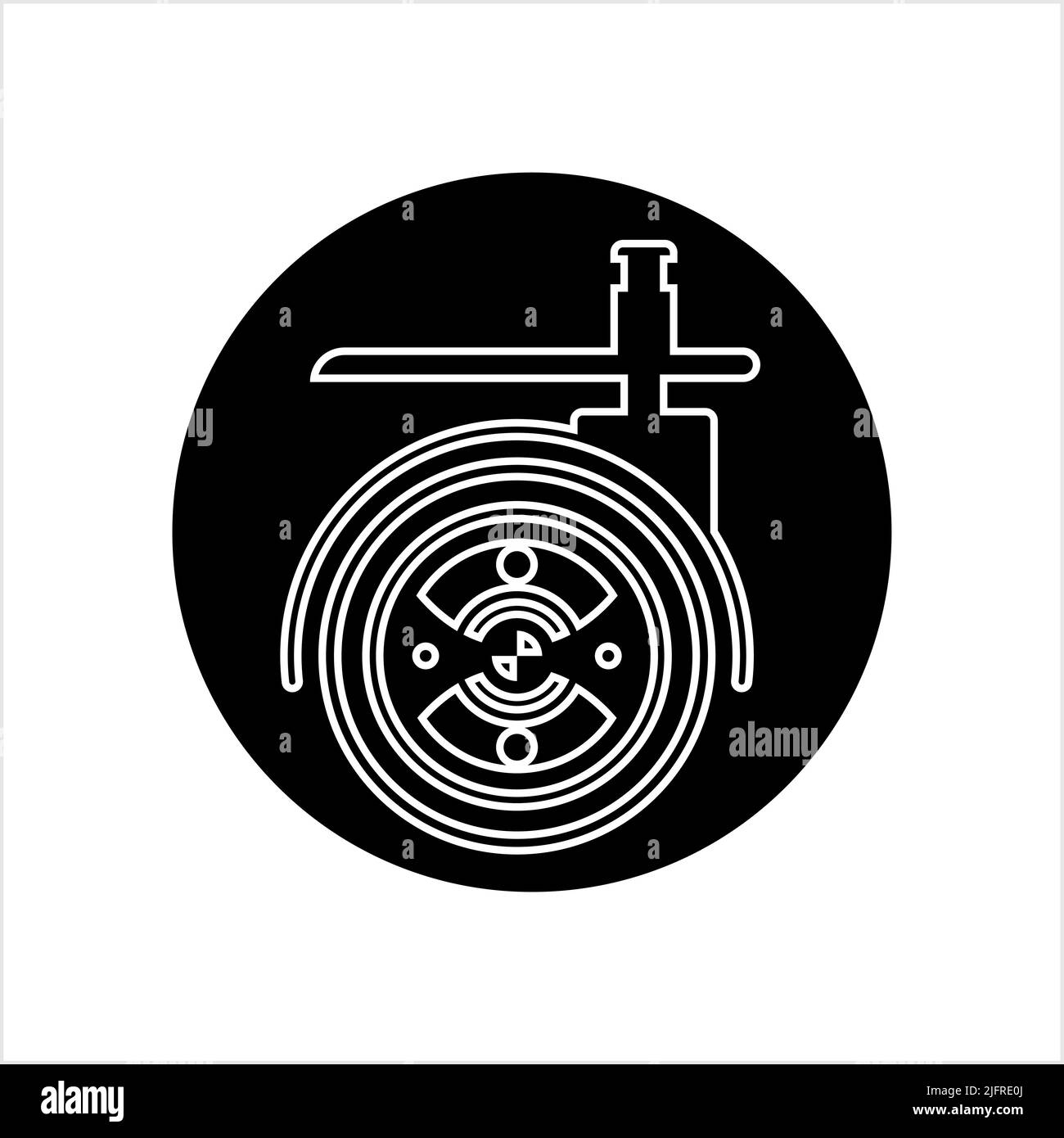 Caster Wheel Icon Vector Art Illustration Stock Vector Image & Art - Alamy