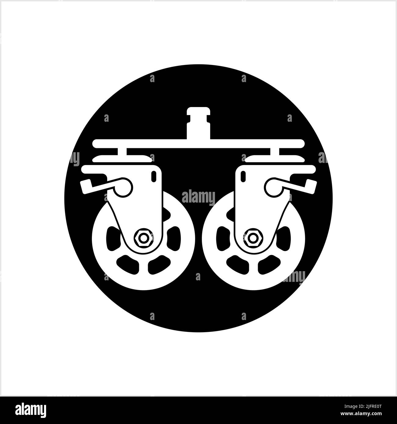 Caster Wheel Icon Vector Art Illustration Stock Vector Image & Art - Alamy
