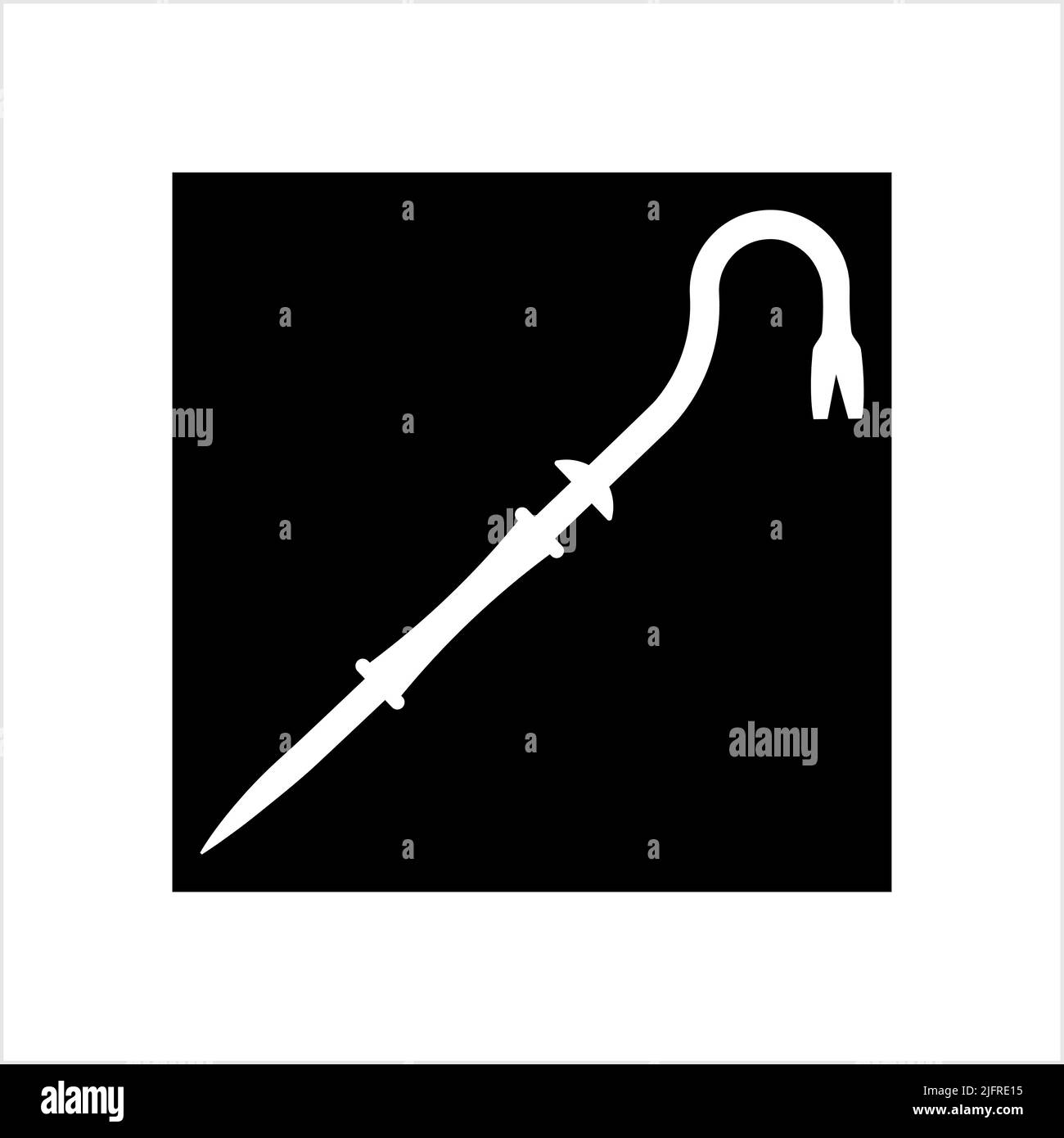 Crowbar Icon, Crowbar Rod Vector Art Illustration Stock Vector Image ...