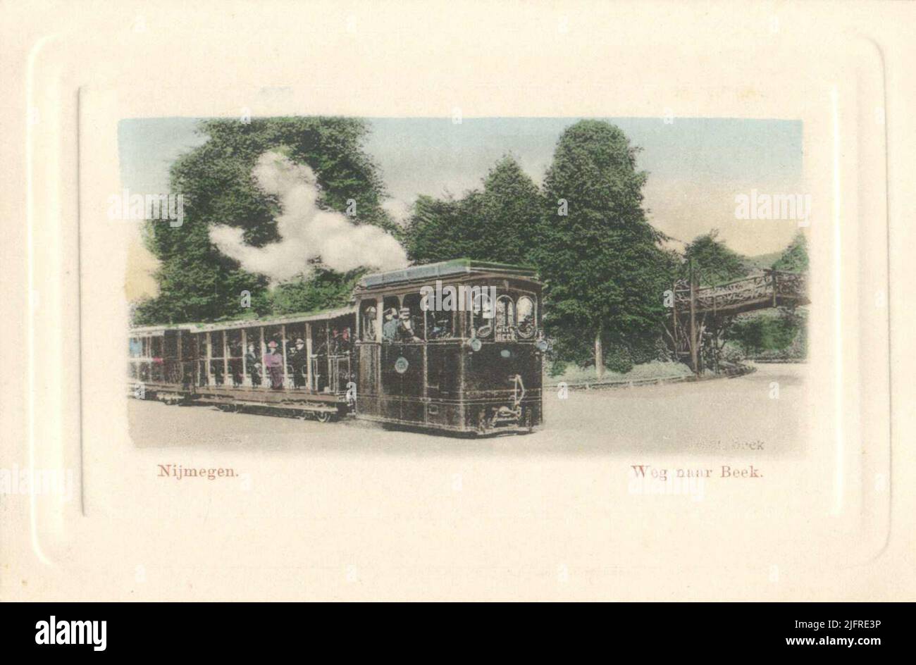 A steam tram to Beek Stock Photo - Alamy