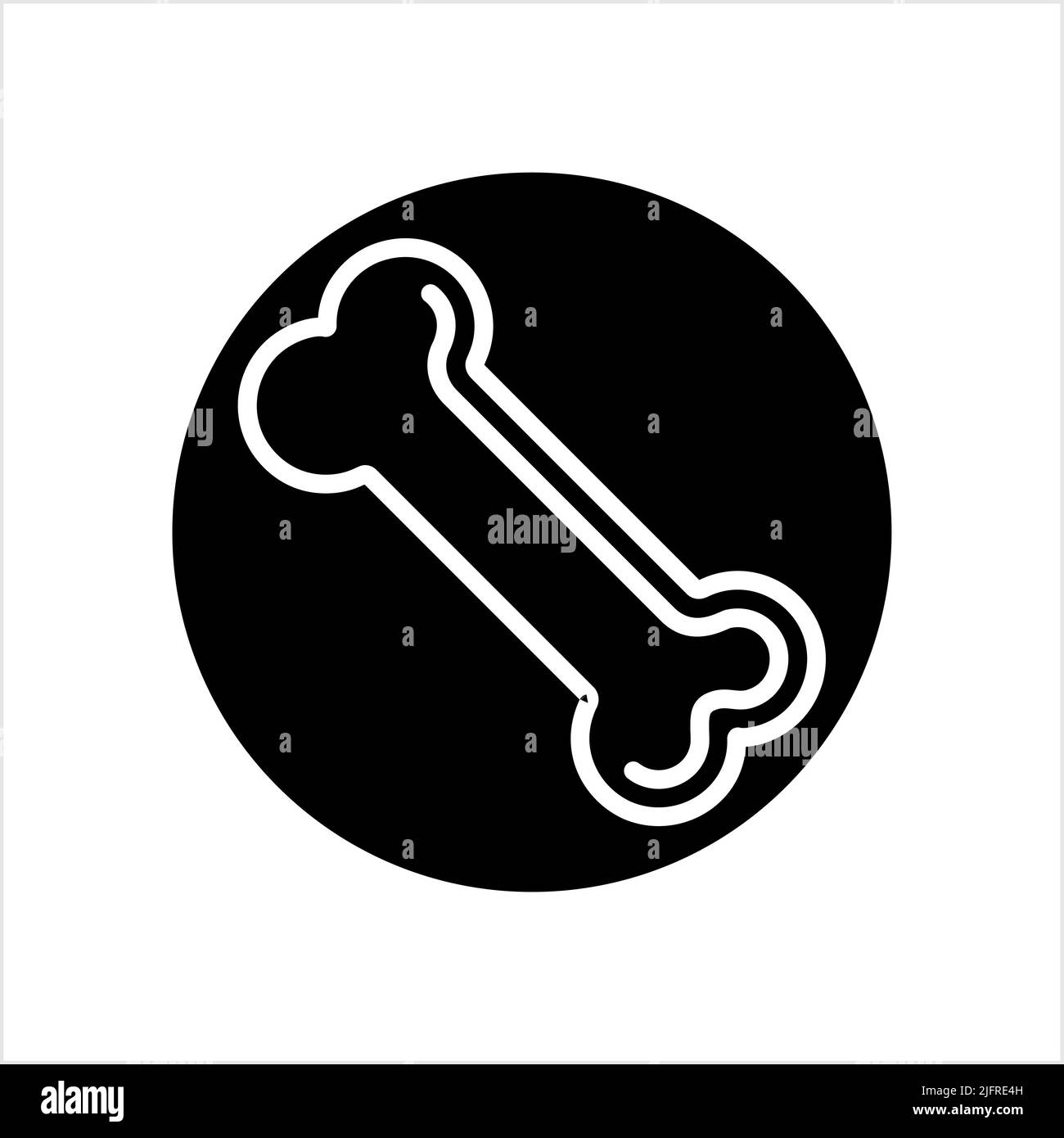 Dog Bone Icon, Bone Icon Vector Art Illustration Stock Vector Image ...