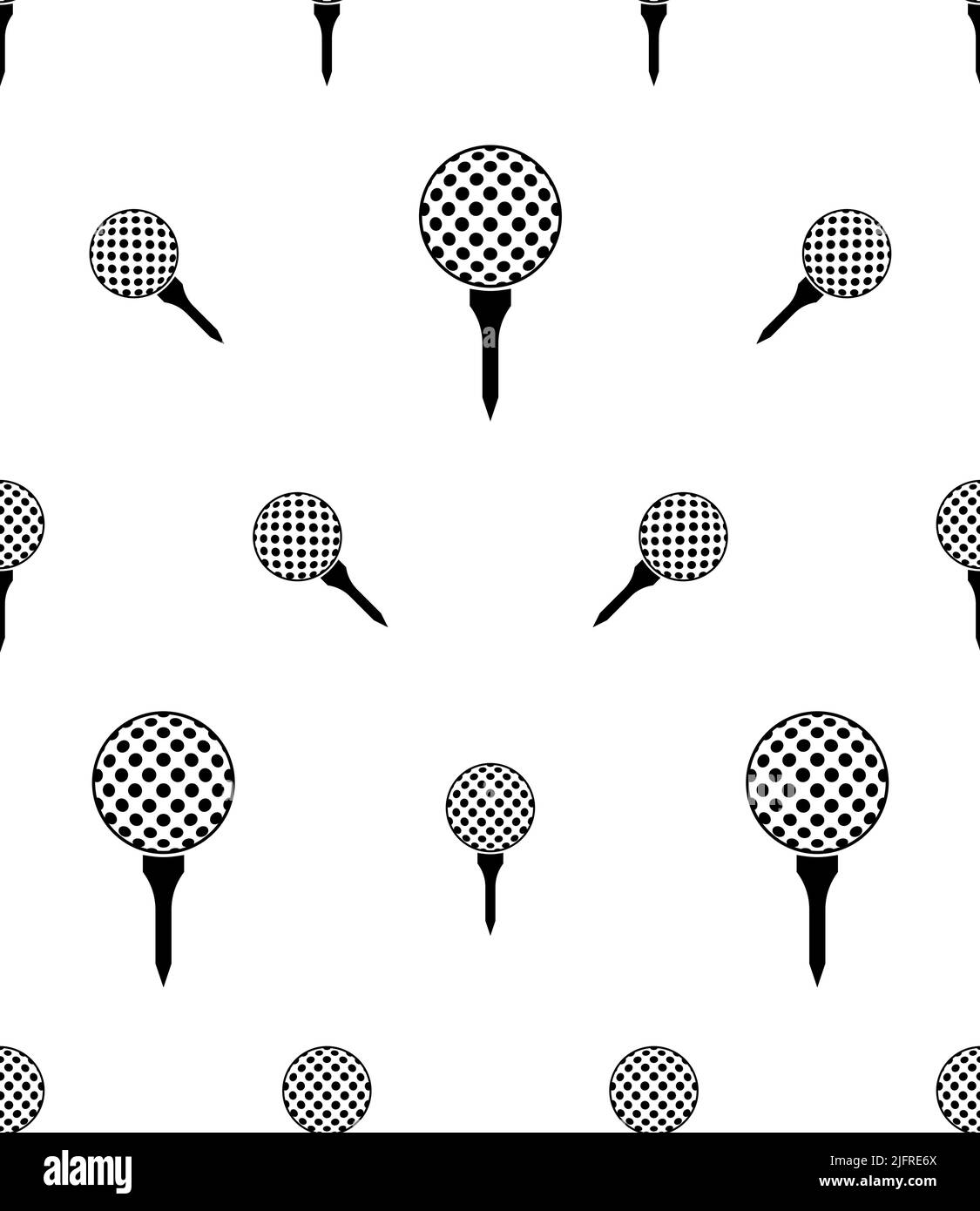 Golf Ball On Tee Icon Seamless Pattern Vector Art Illustration Stock ...