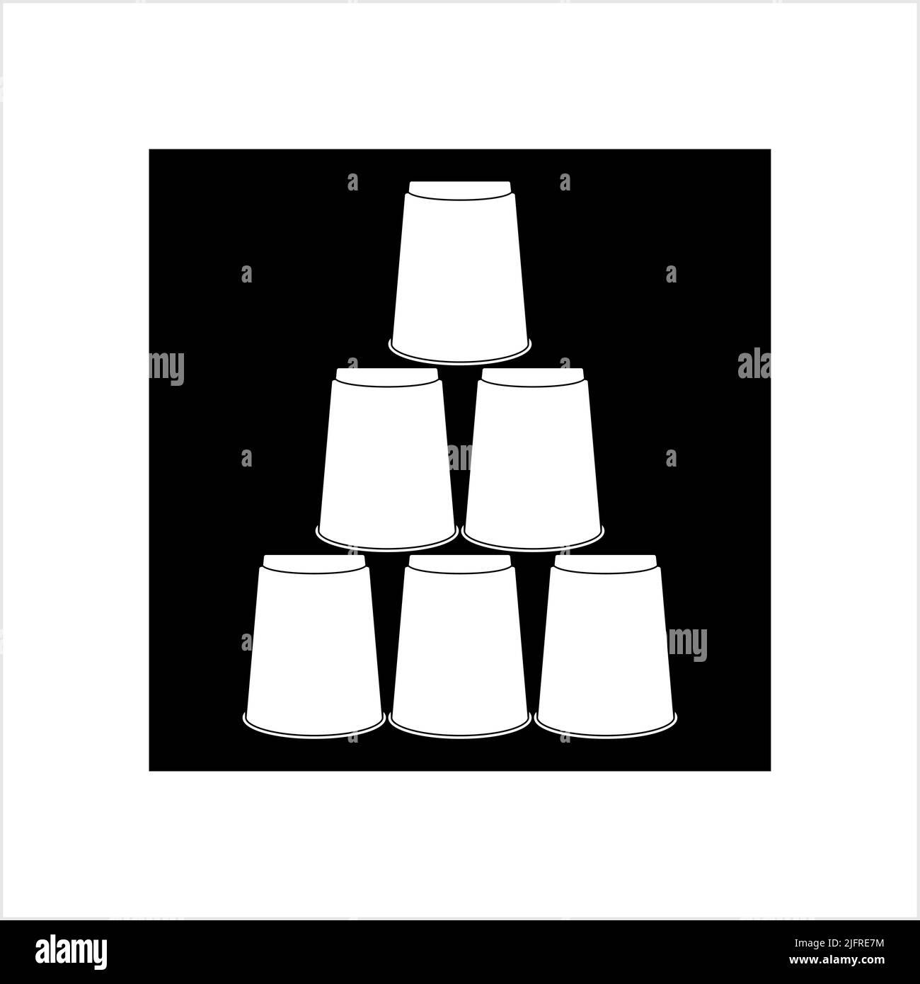 Stack Cups Icon, Cup Stacking Vector Art Illustration Stock Vector Image & Art - Alamy