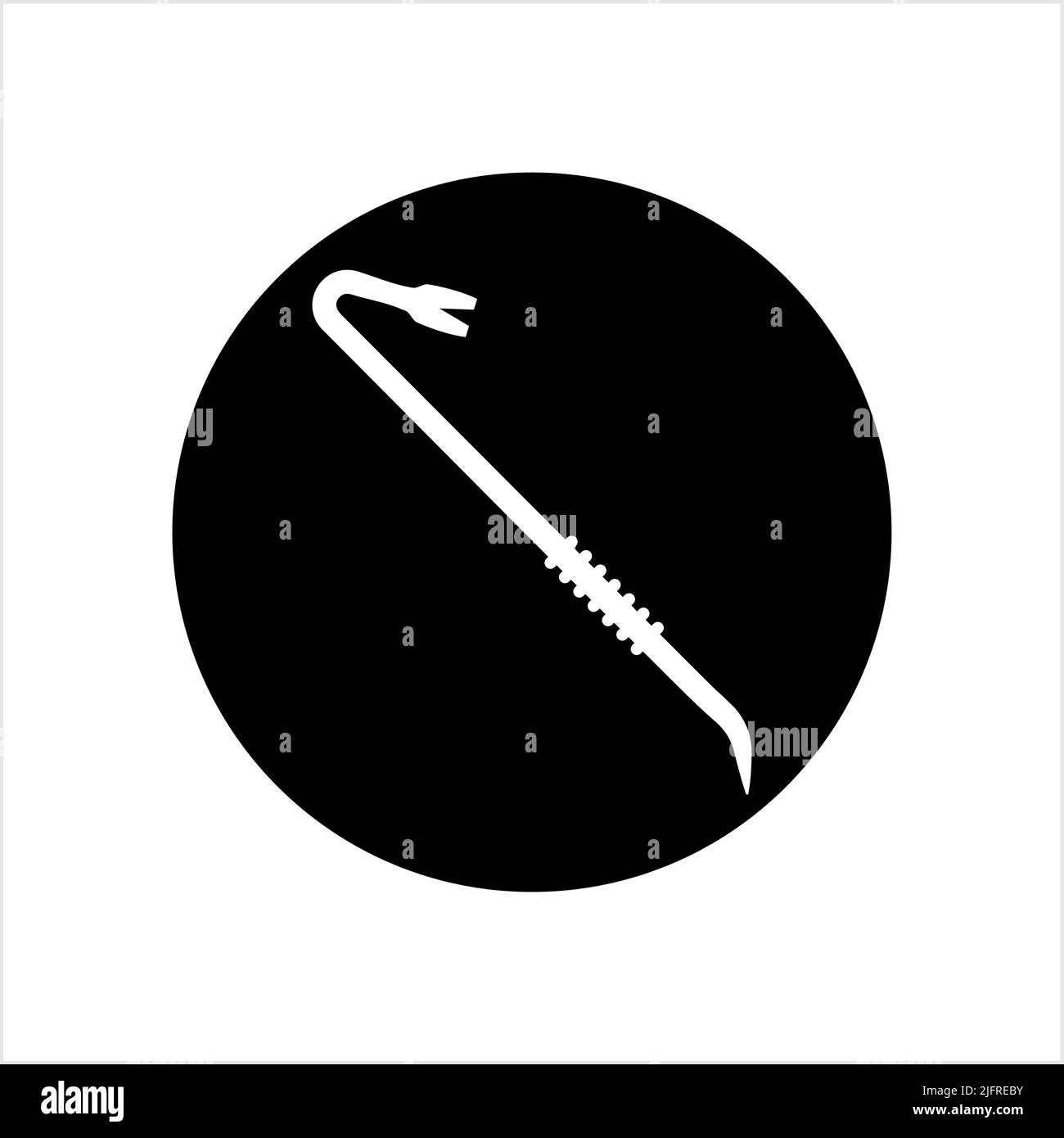 Crowbar Icon, Crowbar Rod Vector Art Illustration Stock Vector Image ...