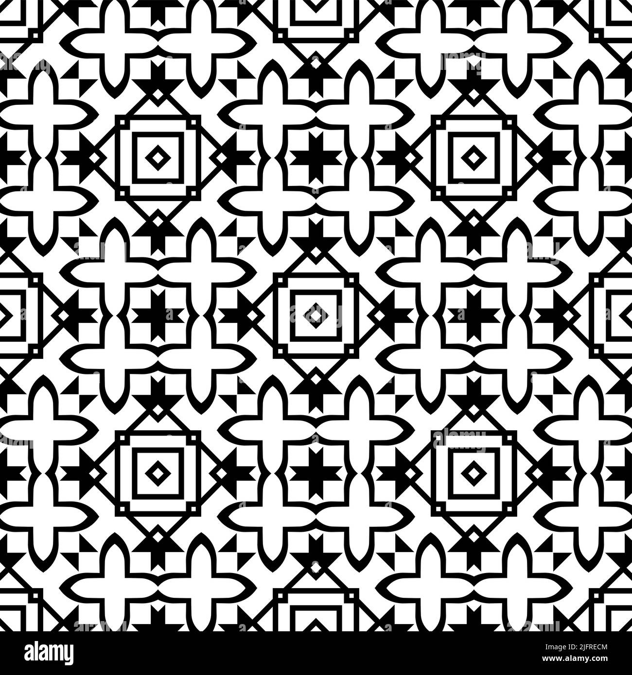 Geometric Seamless Pattern Vector Art Illustration Stock Vector Image ...