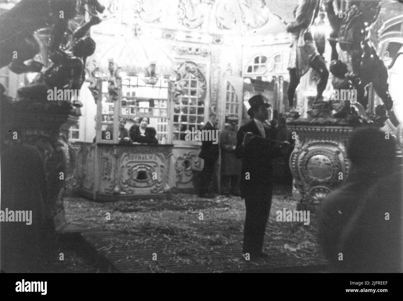 Funfair carousel Black and White Stock Photos & Images - Alamy