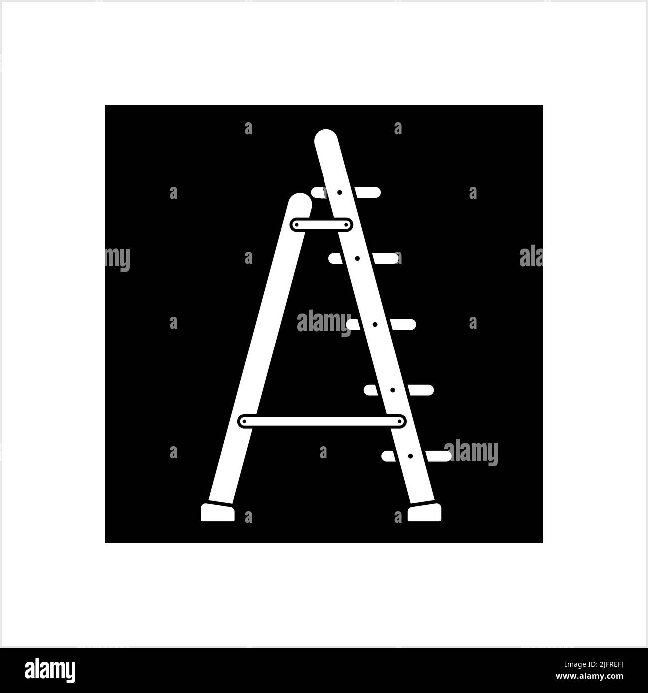 Ladder Icon, Ladder Equipment Vector Art Illustration Stock Vector ...
