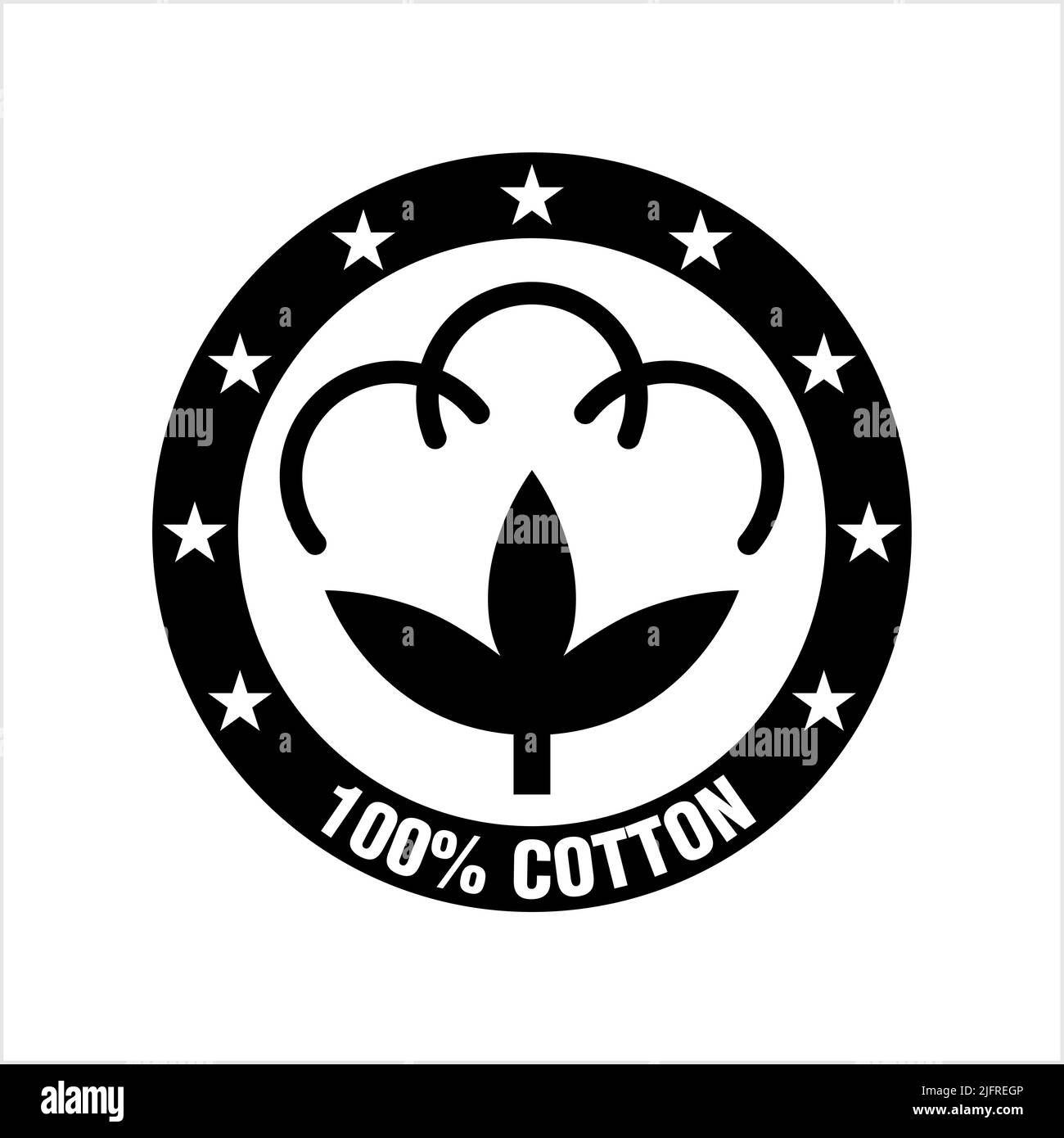 One Hundred Percent Cotton Icon, 100% Cotton Icon, Cotton Flower Icon ...