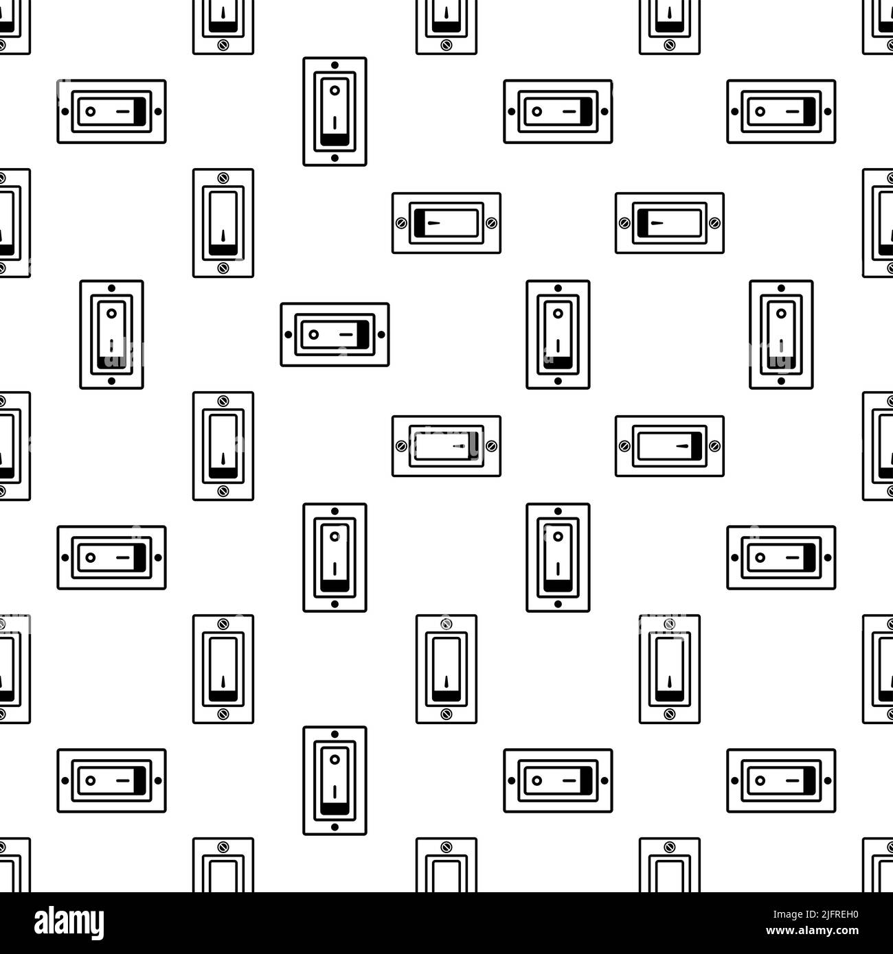 Switch Icon Seamless Pattern, Electrical Switch Vector Art Illustration ...