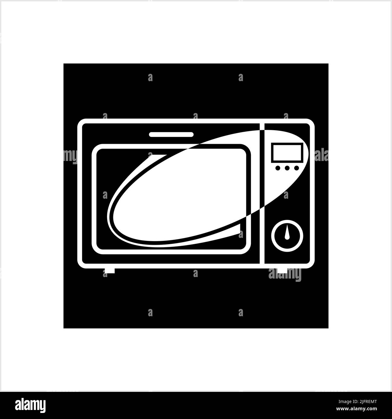 Microwave Icon, Microwave Vector Art Illustration Stock Vector Image ...