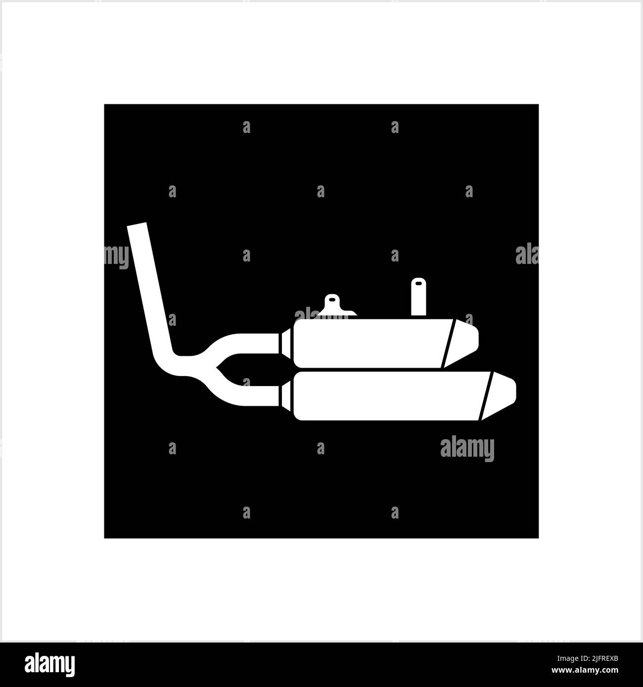 Exhaust Icon, Auto Exhaust Icon, Muffler Vector Art Illustration Stock ...