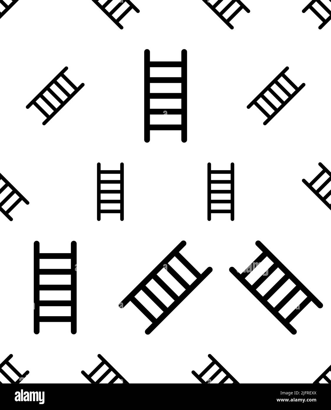 Ladder Icon Seamless Pattern, Ladder Equipment Vector Art Illustration ...