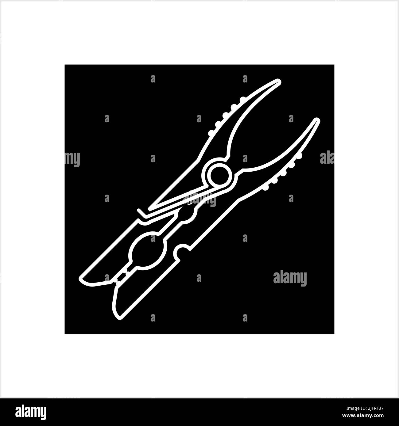 Laundry Clip Icon, Cloth Clip Vector Art Illustration Stock Vector ...