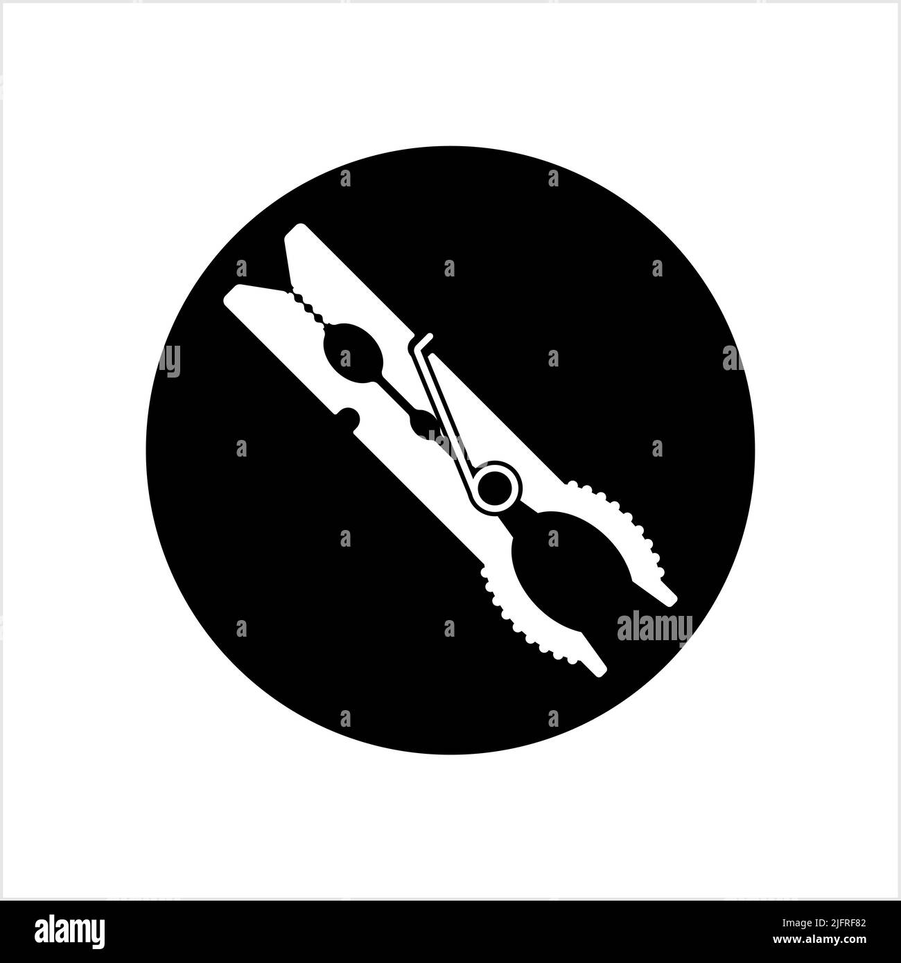 Laundry Clip Icon, Cloth Clip Vector Art Illustration Stock Vector ...