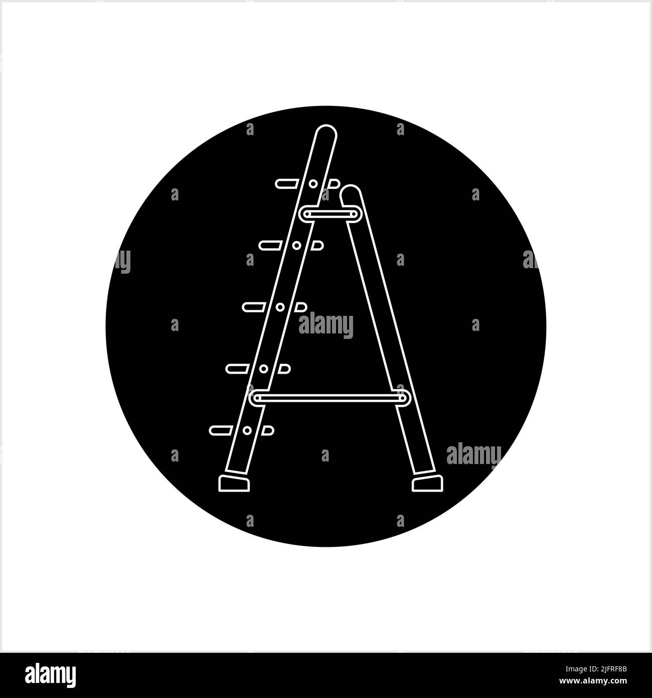 Ladder Icon, Ladder Equipment Vector Art Illustration Stock Vector ...