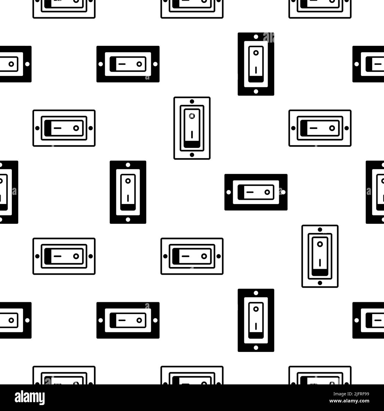 Switch Icon Seamless Pattern, Electrical Switch Vector Art Illustration ...