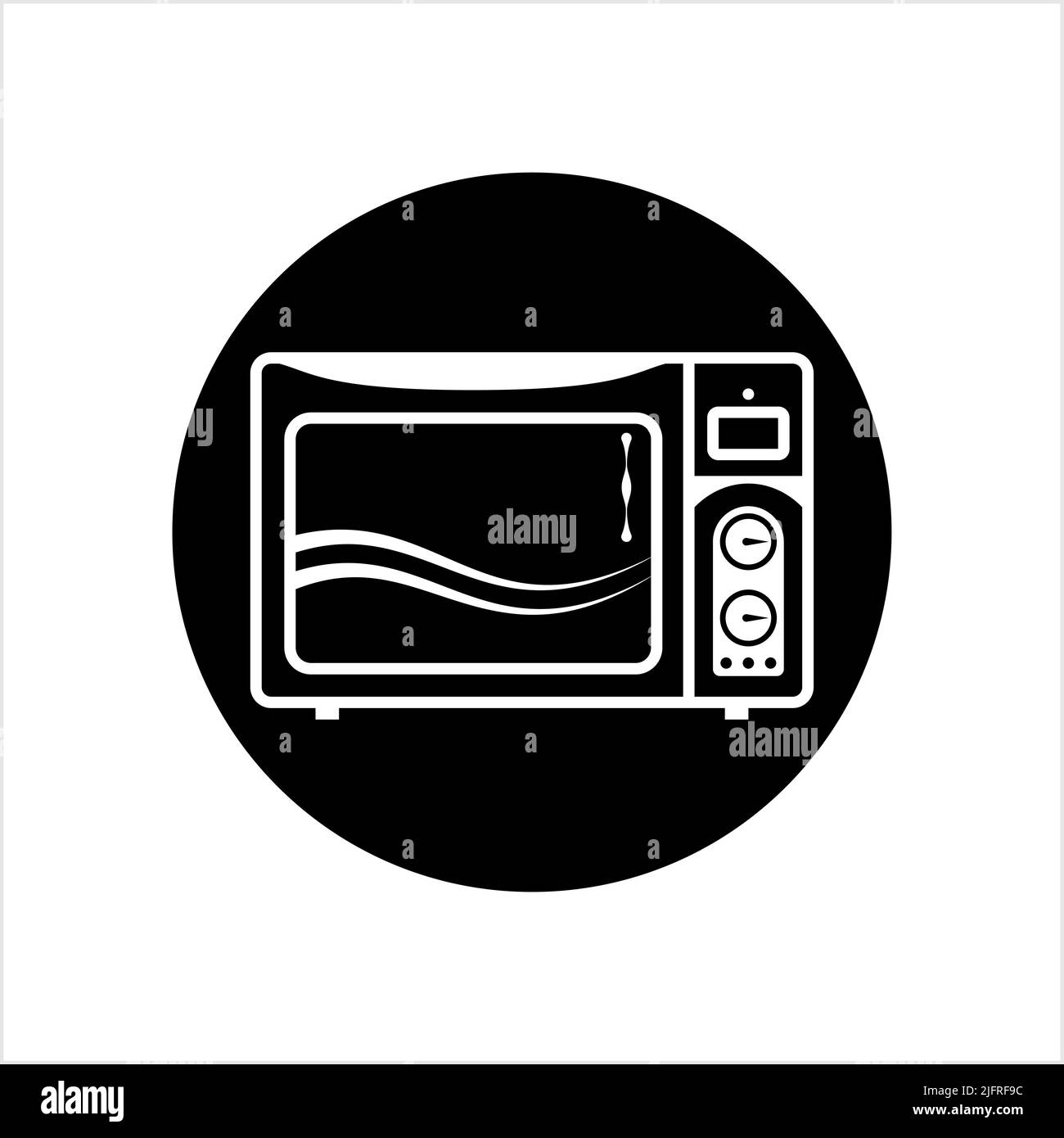 Microwave Icon, Microwave Vector Art Illustration Stock Vector Image ...